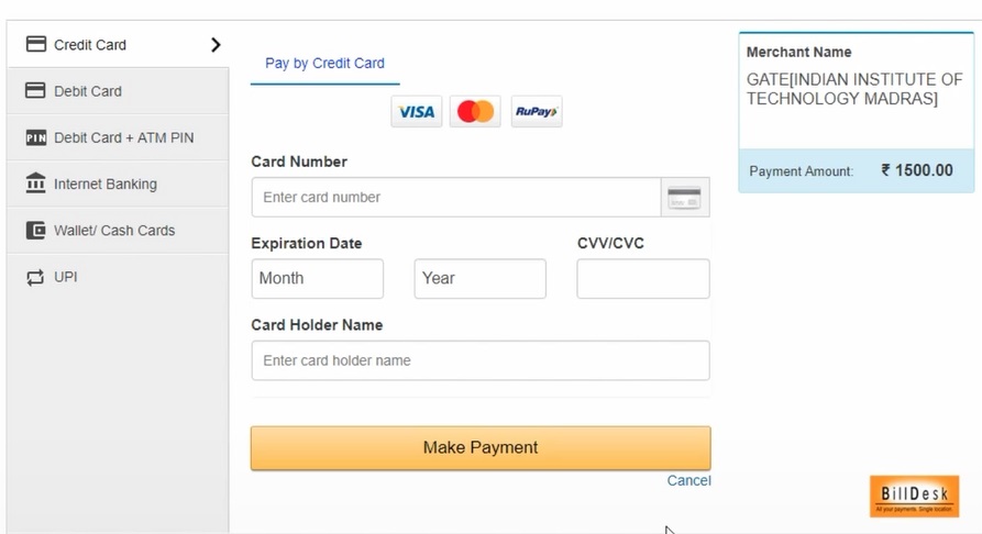 How to Fill GATE 2021 Application Form, Step by Step Form Filling