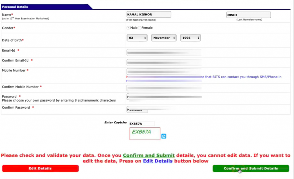 How to Fill BITSAT 2021 Application Form, Step by Step Form Filling - EDUPORT