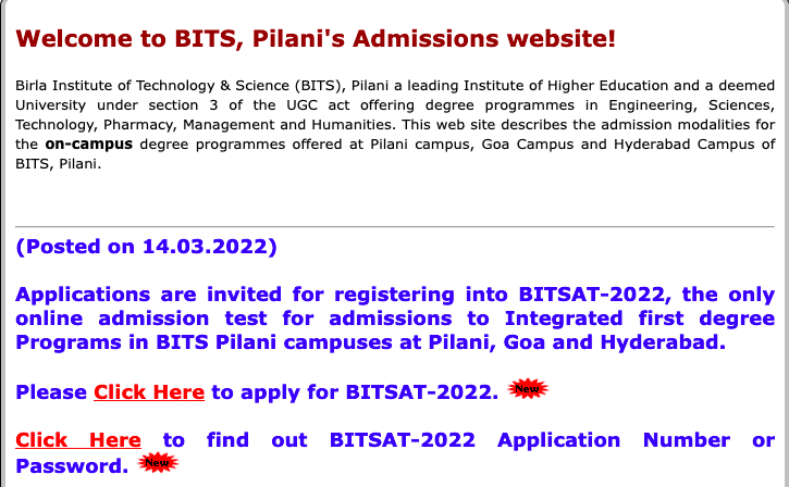 How to Fill BITSAT 2022 Application Form, Step by Step Form Filling