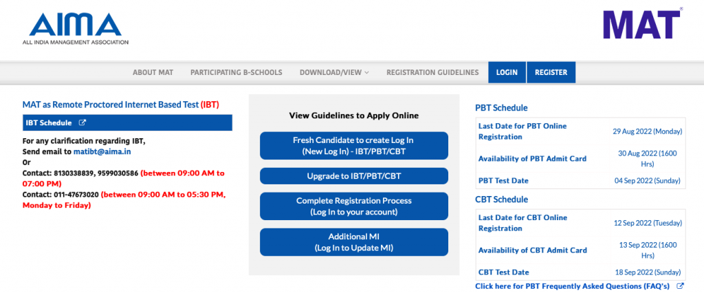 How to Fill MAT 2022 Application Form, Step Wise Form Filling Procedure
