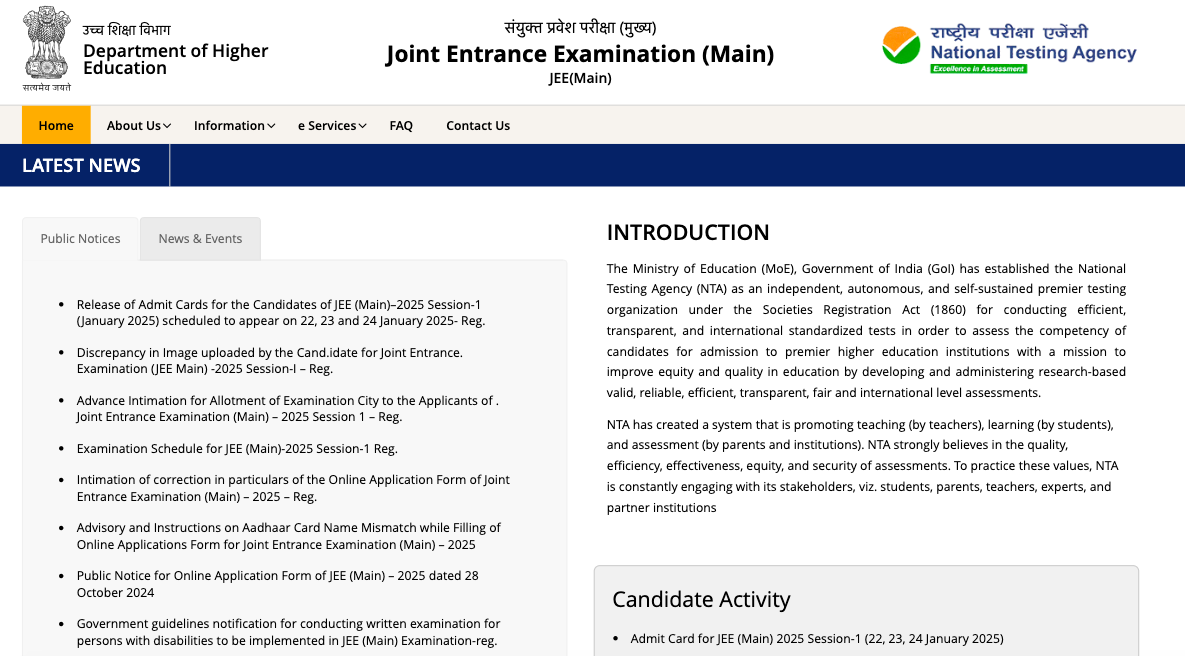 JEE Main 2026 Admit Card: Download Session 1 City Slip Here