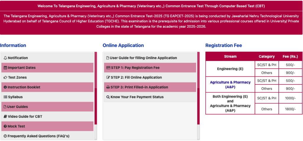 How to Fill TS EAMCET Application Form 2025: Check Steps Here