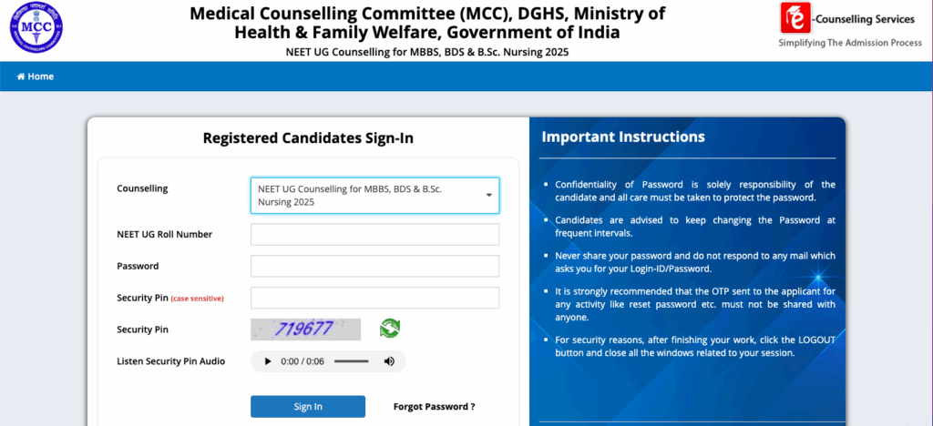 NEET UG 2025 Counselling Registration Started, Apply Link Here