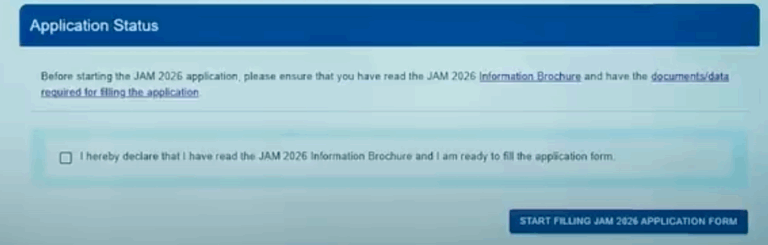 How to Fill IIT JAM Application Form 2026: Check All Steps Here