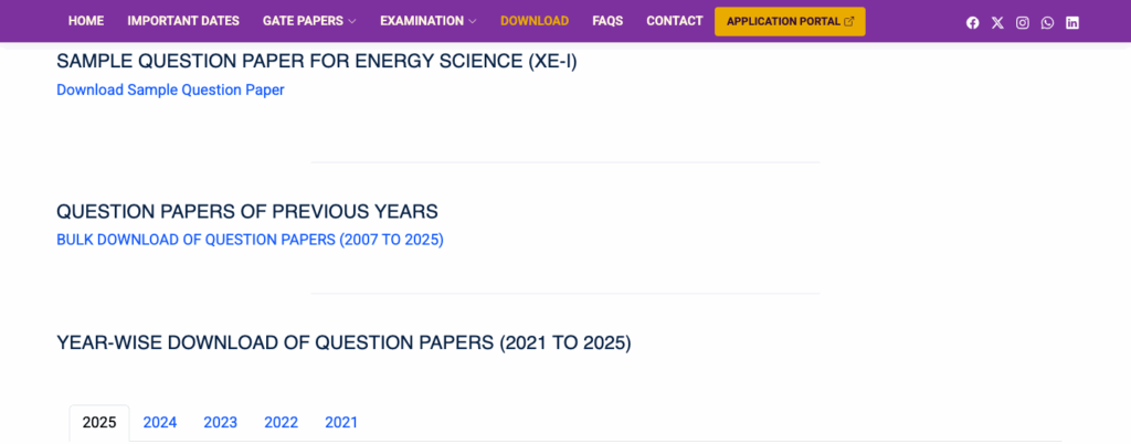 GATE Previous Year Question Papers (2007–2025), 17 Years PDF Download