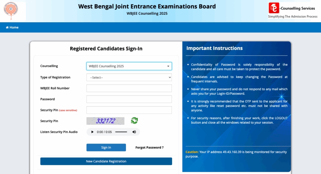 WBJEE 2025 Counselling Registration Starts, Link to Apply Here