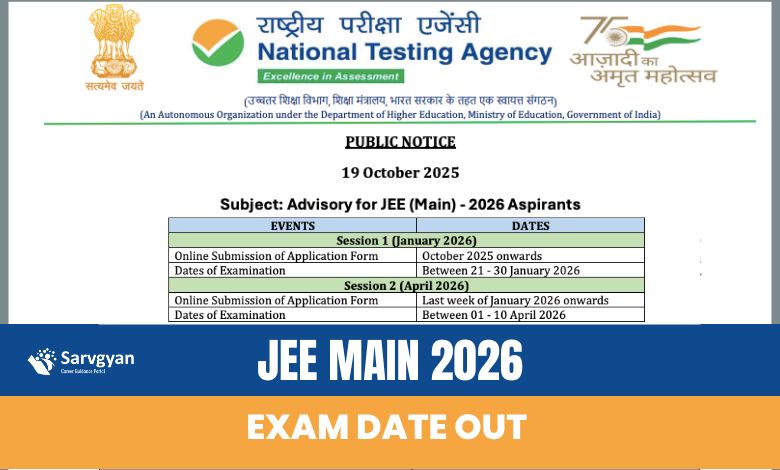 When is JEE Main 2026? Date Announced by NTA