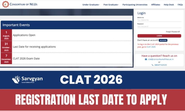 CLAT 2026 Registration Last Date Near, Avoid Last Minute Rush