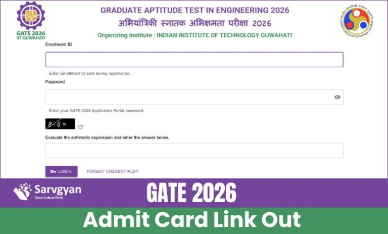 GATE 2026 Admit Card OUT - Download Direct Link & Steps