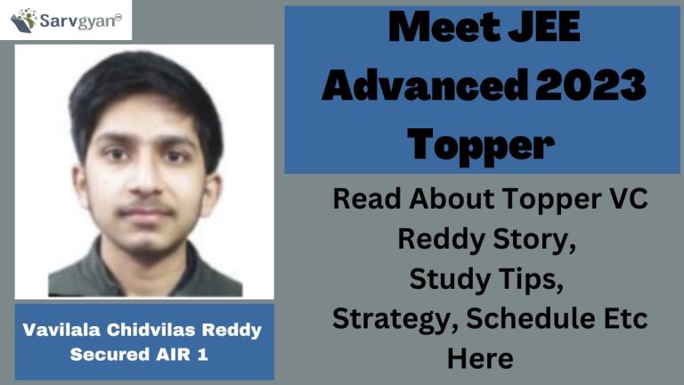Who is VC Reddy? JEE Advanced Topper from IIT Hyderabad, Everything ...