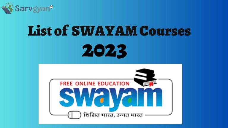 SWAYAM Courses 2023 List, swayam.gov.in Registration, Upcoming Courses ...