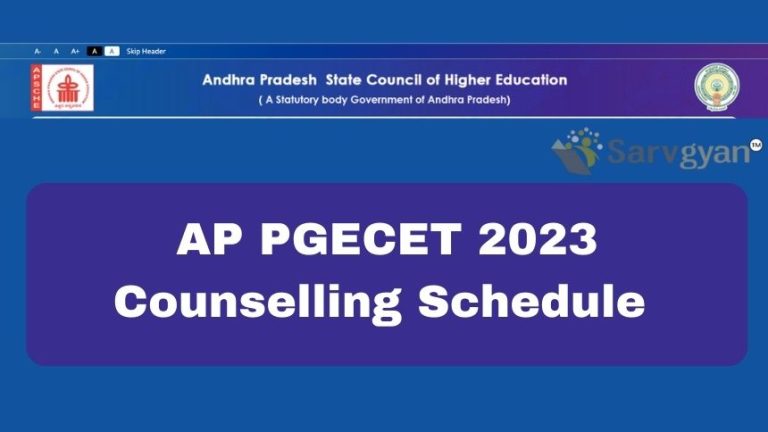AP PGECET 2023 Counselling Schedule Out, Complete Schedule Here ...