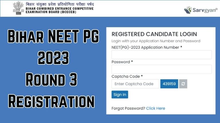 Bihar NEET PG 2023 Round 3 Registration Begins, Direct Link Here ...
