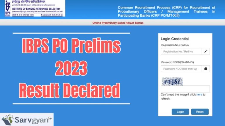 IBPS PO Prelims 2023 Result Declared, Direct Link Here - SarvGyan News