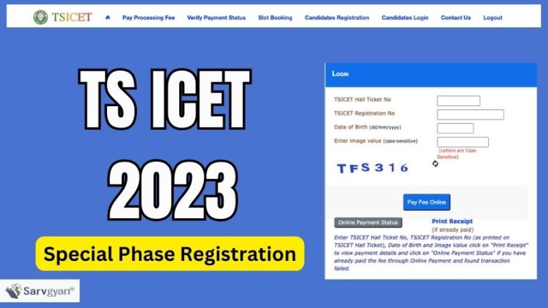 TS ICET 2023 Special Phase Registration Link Activated @tsicet.nic.in, Steps To Apply - SarvGyan ...