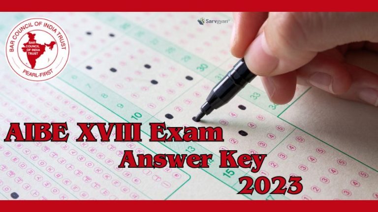 AIBE XVIII Answer Key 2023 Out, Official PDF Here - SarvGyan News