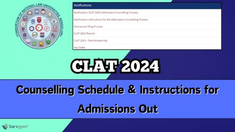 CLAT 2024: Result Out, Check Counselling Schedule & Instructions for Admissions - SarvGyan News