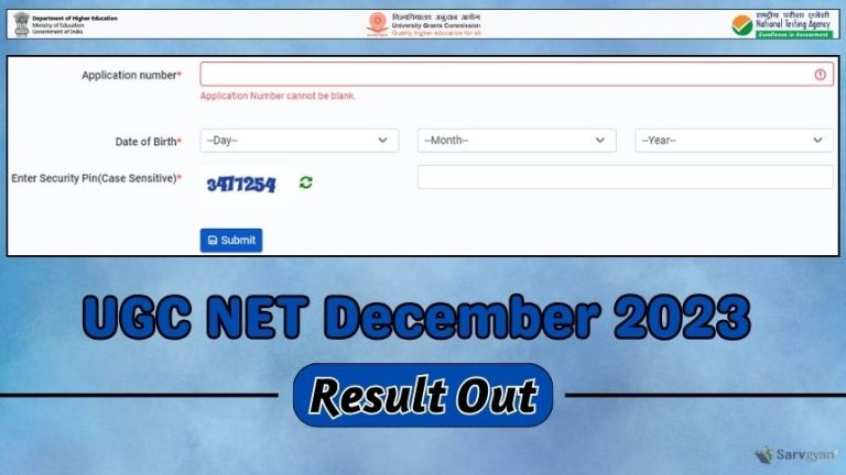 UGC NET December 2023 Result Declared, Direct Link Here - SarvGyan News
