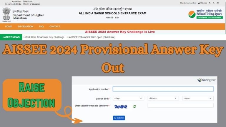 AISSEE 2024 Provisional Answer Key Out, Raise Objections Till 27 Feb ...