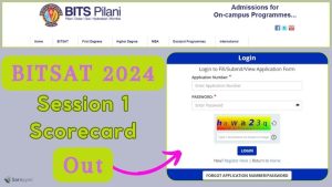 BITSAT 2024 Session 1 Scorecard Out, Result Link @bitsadmission.com ...
