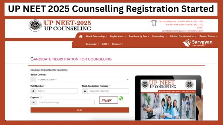 UP NEET 2025 Counselling Started: Apply Link & Eligibility Here